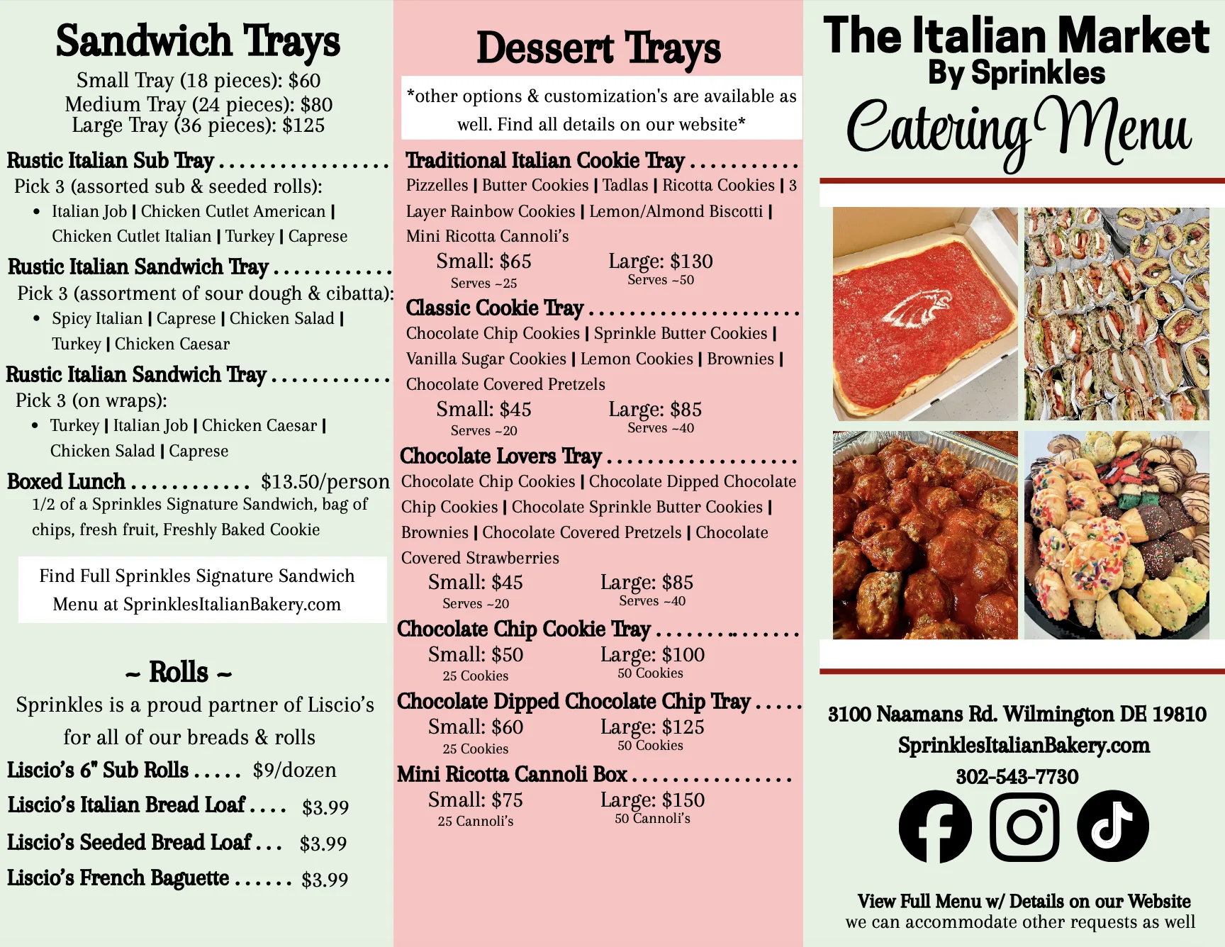 Italian Market Catering - Sprinkles Italian Bakery & Market